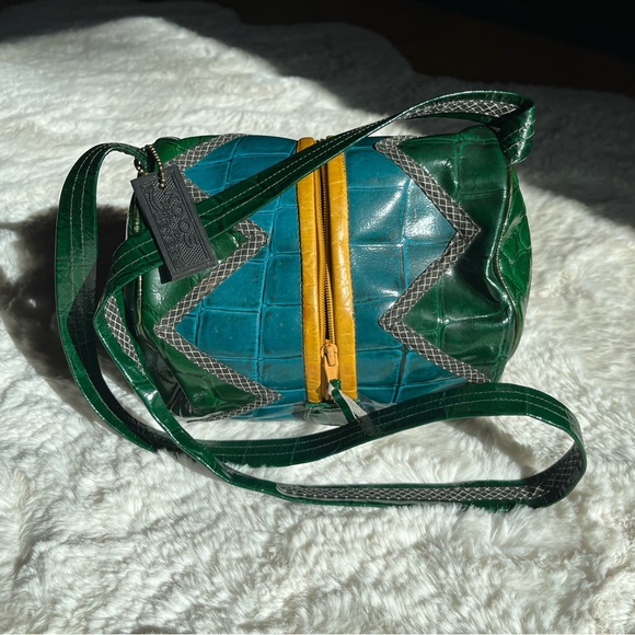 Vintage | Bags | Vintage Leather Designer Crossbody Barrel Bag Koos ...